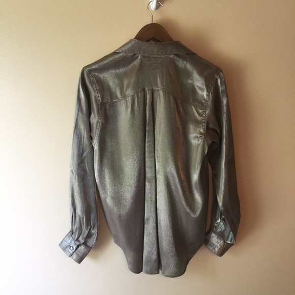 Cache | Tops | Cach Metallic Button Down | Poshmark